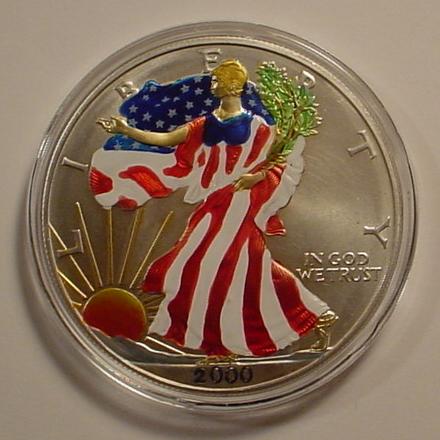Millennium 2000 "Colorized" Silver Eagle