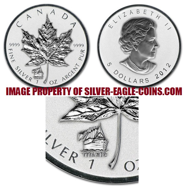 2012 Canada Silver Maple with Titanic Privy Coins